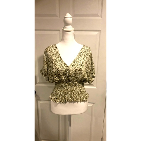 Paper Crane | Tops | Paper Crane Smocked Crop Top | Poshmark